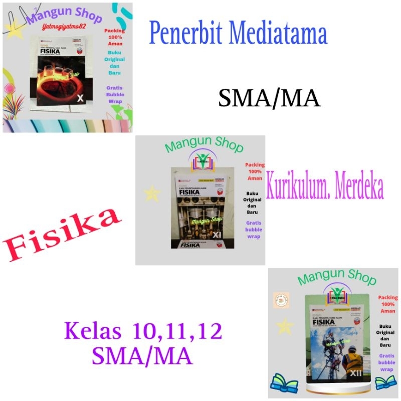 Jual Buku Esensi IPA Fisika Kelas 10,11,12 SMA Kurikulum Merdeka Mediatama | Shopee Indonesia