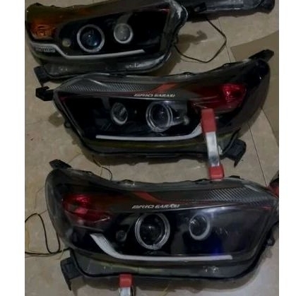 Jual HEADLAMP LAMPU ALL NEW BRIO/MOBILIO FACELIFT CUSTOM PROJIE ...