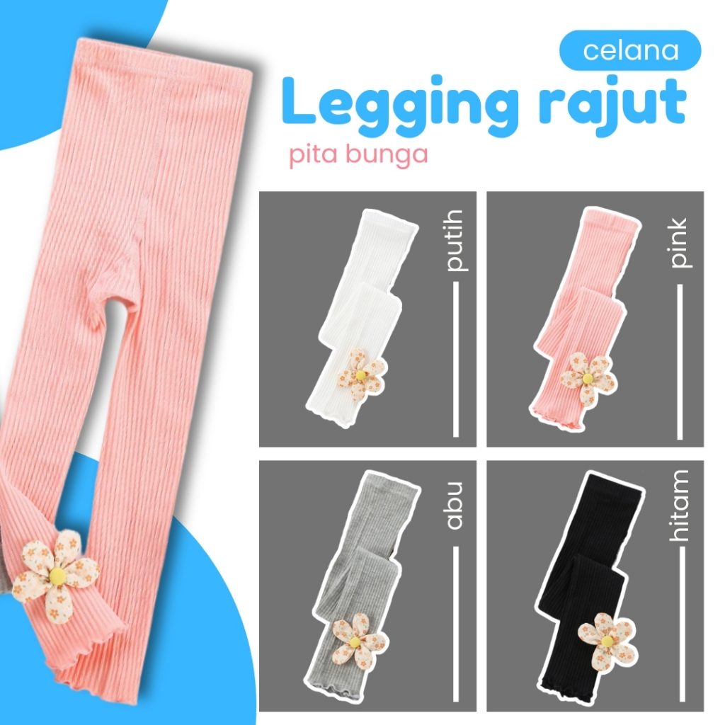 Jual HOOBABY 1-8 Tahun Legging Pita Bunga Rajut Anak Perempuan Korean 4 ...