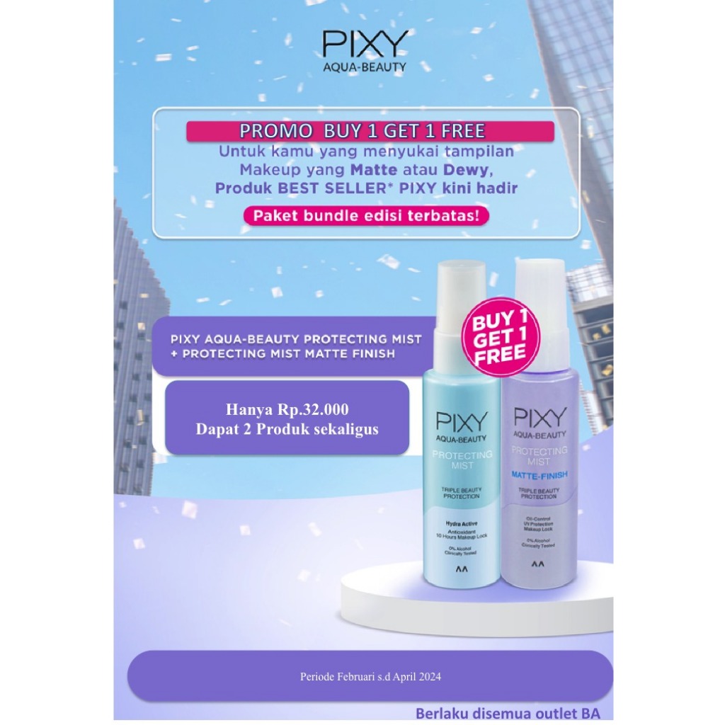 Jual Pixy Aqua Beauty protecting Mist + Protecting Mist Matte Finish 60 ...