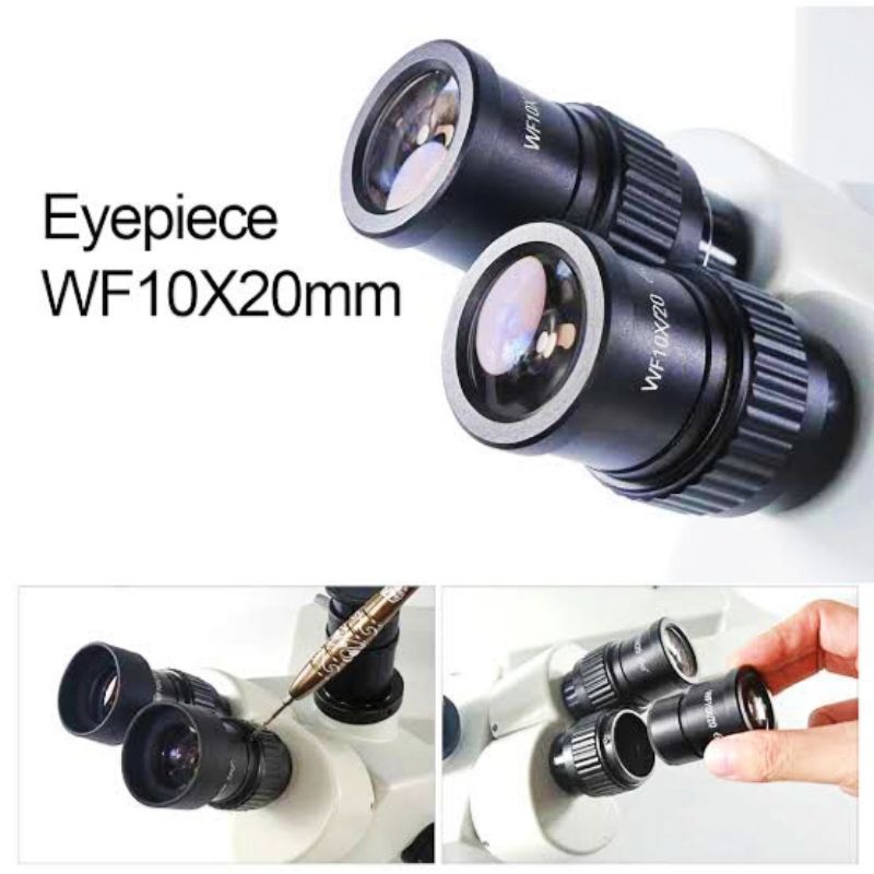 Jual TOOLS LENS MICROSCOPE EYEPIECE WF 10X 20 LENSA MATA MIKROKOP ...