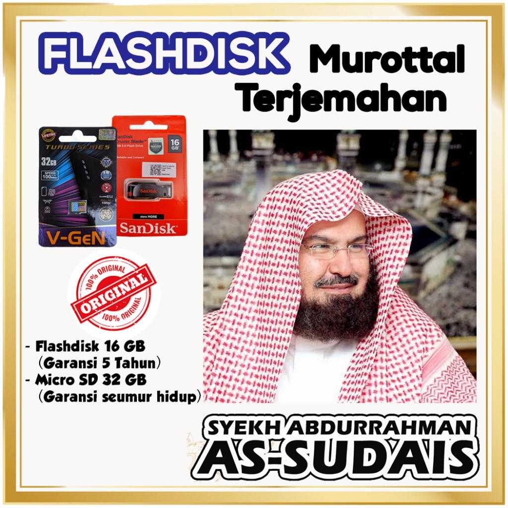 Jual USB Flashdisk isi Murotal Quran Terjemahan 30 Juz Syekh Sudais ...