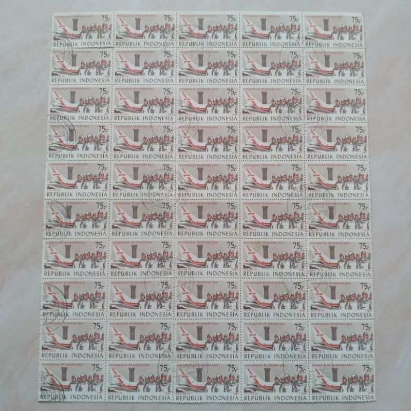 Jual Perangko Prangko Kuno Rp 75 Seri Pelita 1985 Blok 50 Pcs - YN1116 ...
