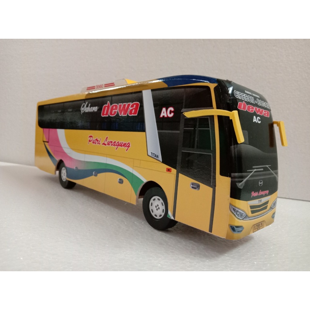 Jual Miniatur Bus PO Putri Luragung Full Lampu | Shopee Indonesia