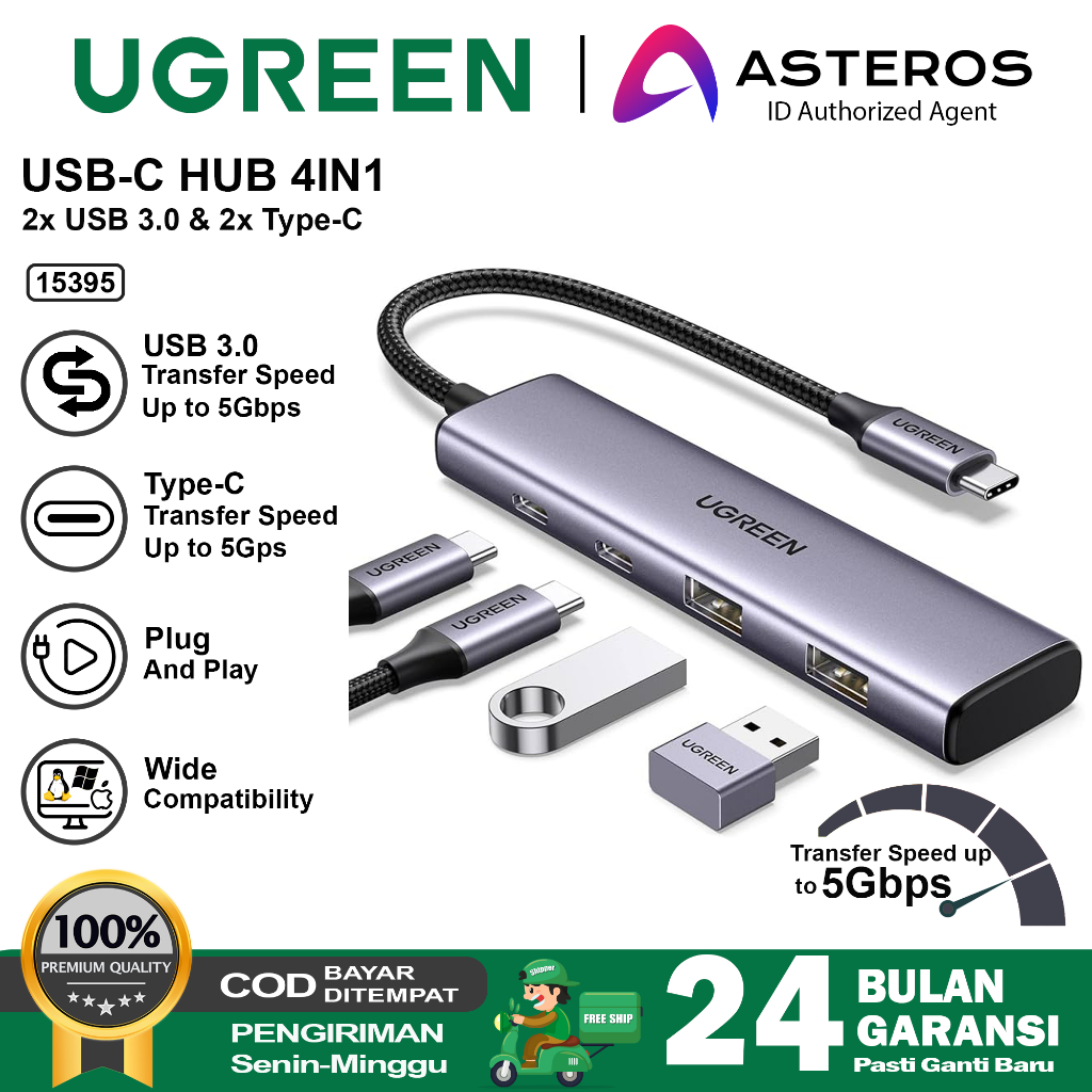 Jual UGREEN Hub Type C to HDMI 4k 30Hz USB 3.0 PD 100w Fast Charging 15495 | Shopee Indonesia