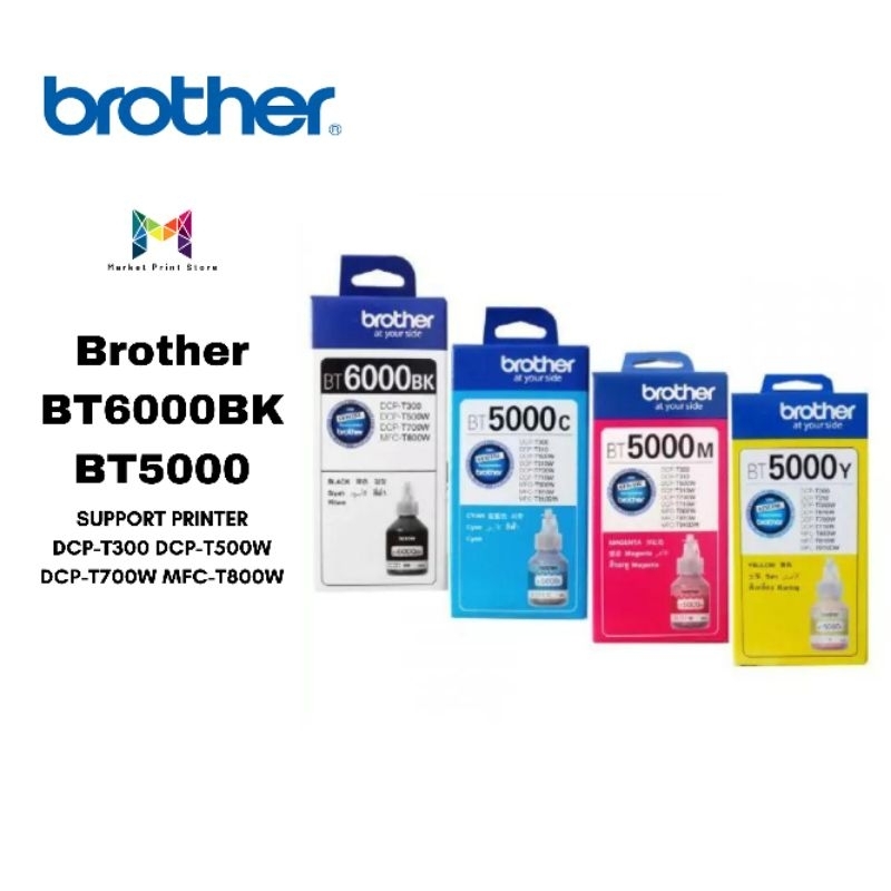 Jual Paket 1 Set Tinta Brother BT6000BK / BTD60BK & BT5000 Original ...