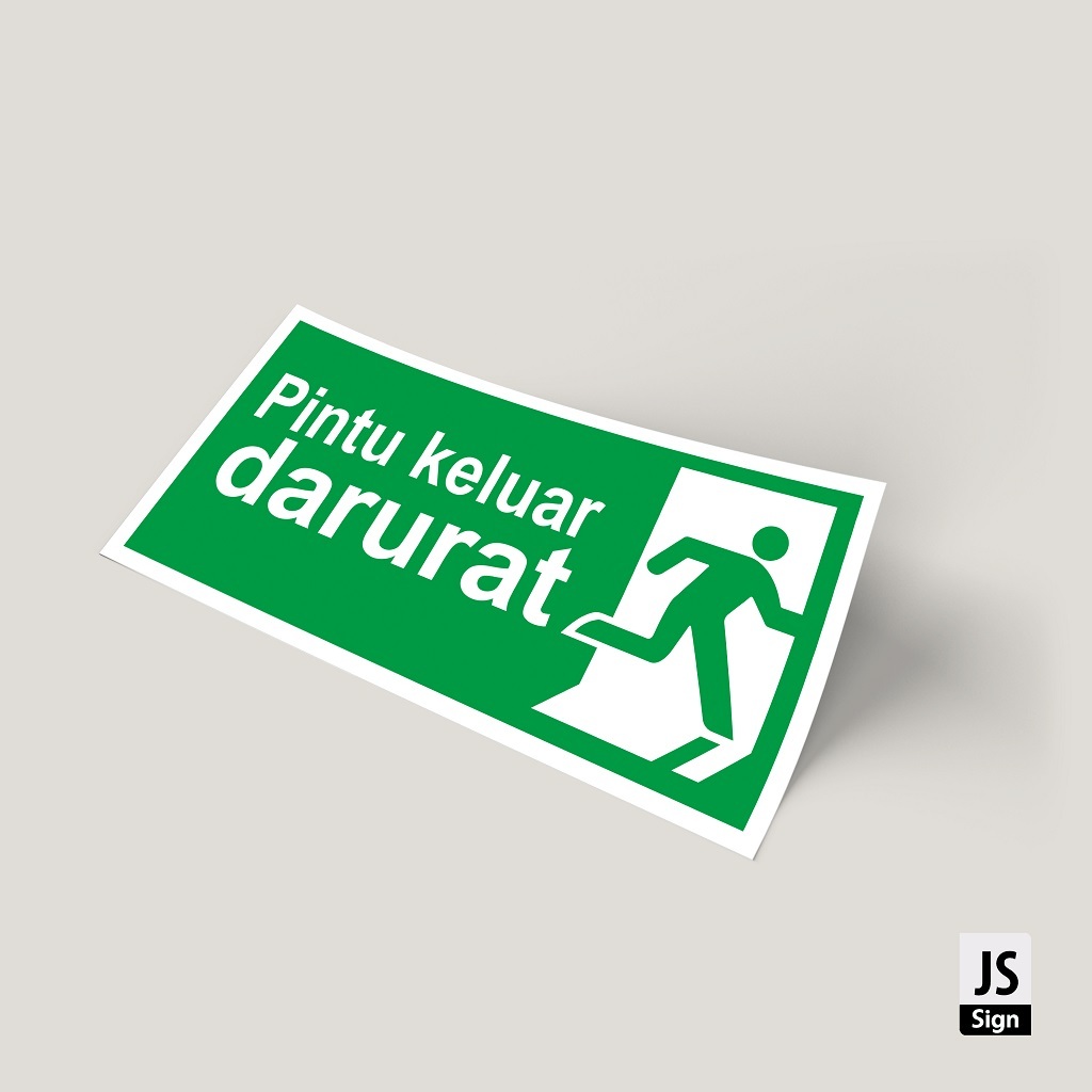 Jual STICKER K3 SAFETYSIGN - PINTU KELUAR DARURAT | Shopee Indonesia