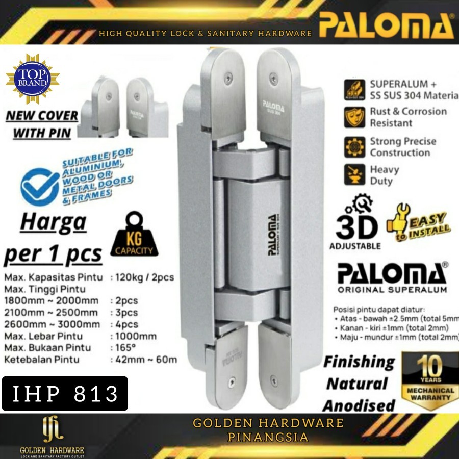 Jual ENGSEL CONCEALED INVISIBLE HINGE TANAM PINTU CONC D120 PALOMA IHP ...