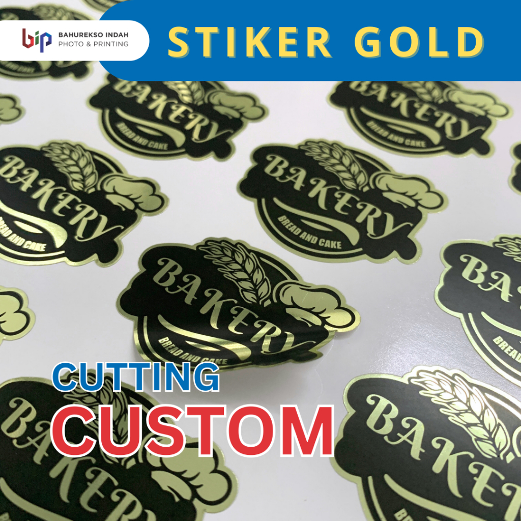 Jual Stiker Vinyl Gold/ Cetak Stiker Label Kemasan / Label Usaha ...
