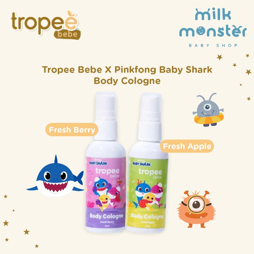 Jual Tropee Bebe X Pinkfong Baby Shark Body Cologne / Parfum Bayi dan ...
