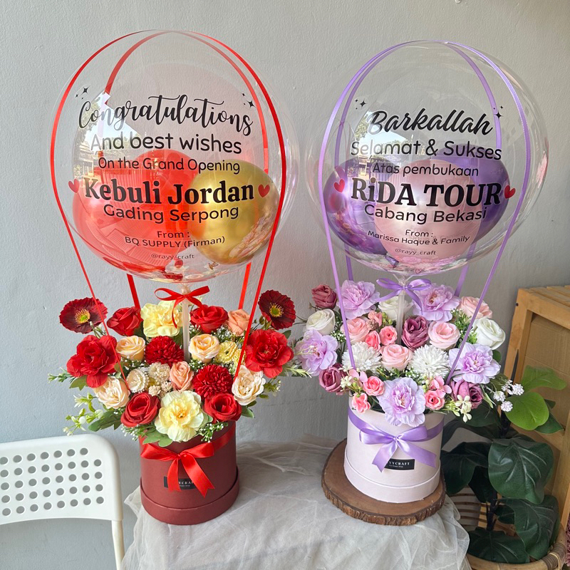 Jual BUKET BALON MURAH HOT AIR BALLON FLOWER BOX KADO ULTAH BUKET BUNGA ...