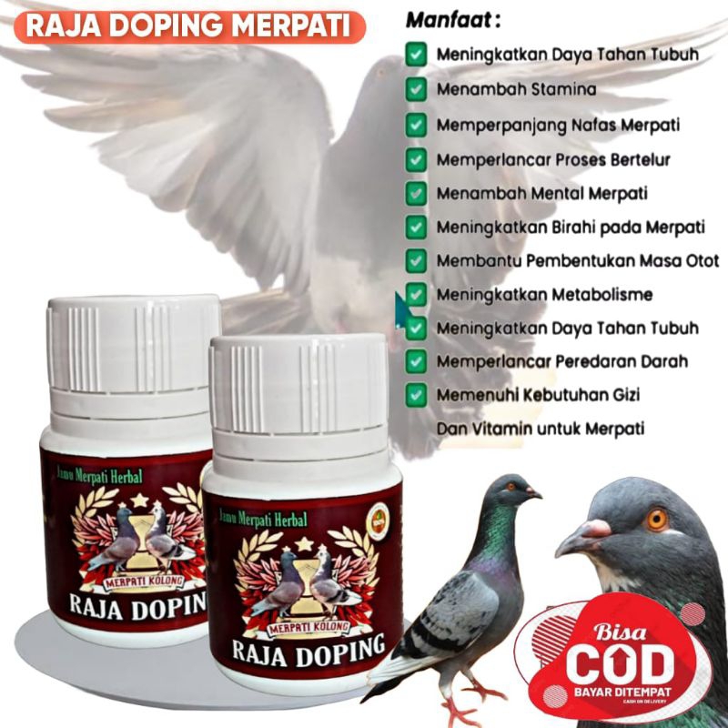 Jual RAJA DOPING MERPATI 100 pil extra power door ferfect power speed ...