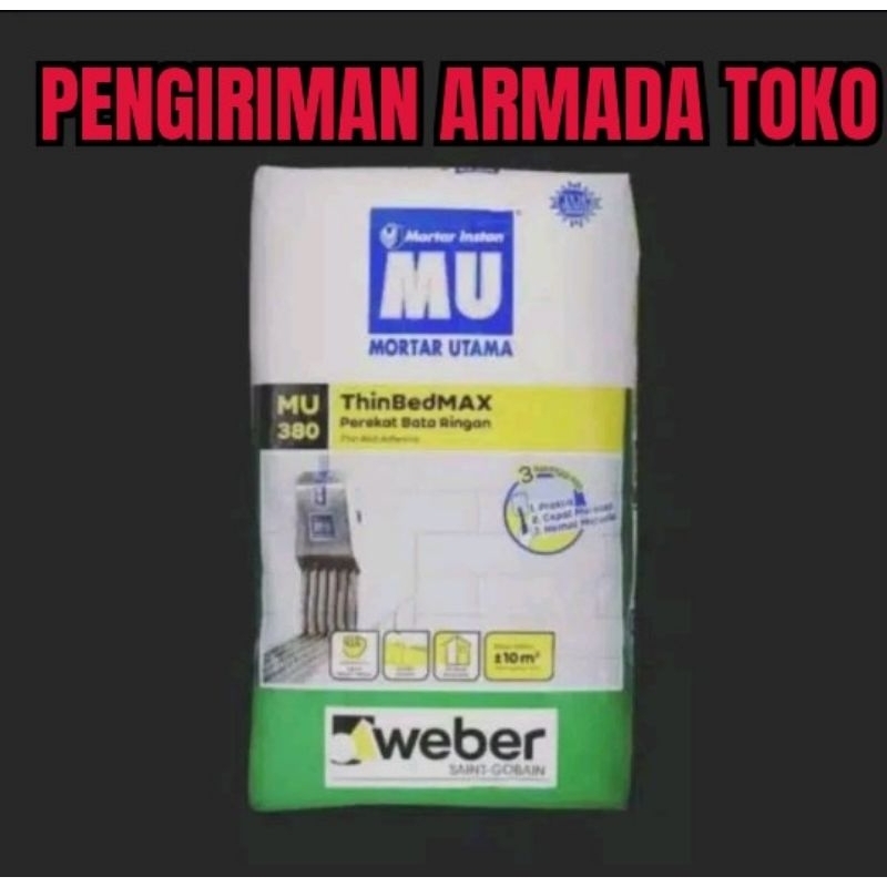 Jual mortar/perekat bata MU 380/acian merk aibon mix(pengiriman armada ...