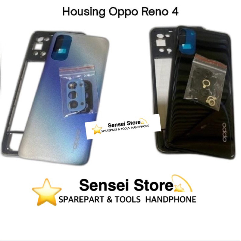 Jual Housing Kesing Casing Fullset Bezzel+Backdoor Oppo Reno 4 Original ...