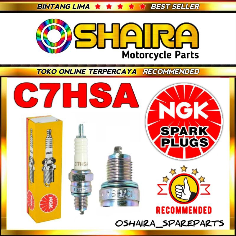 Jual BUSI NGK C7HSA MIO/JUPITER Z/SMASH/SHOGUN/GRAND/VEGA/BUSI MOTOR ...