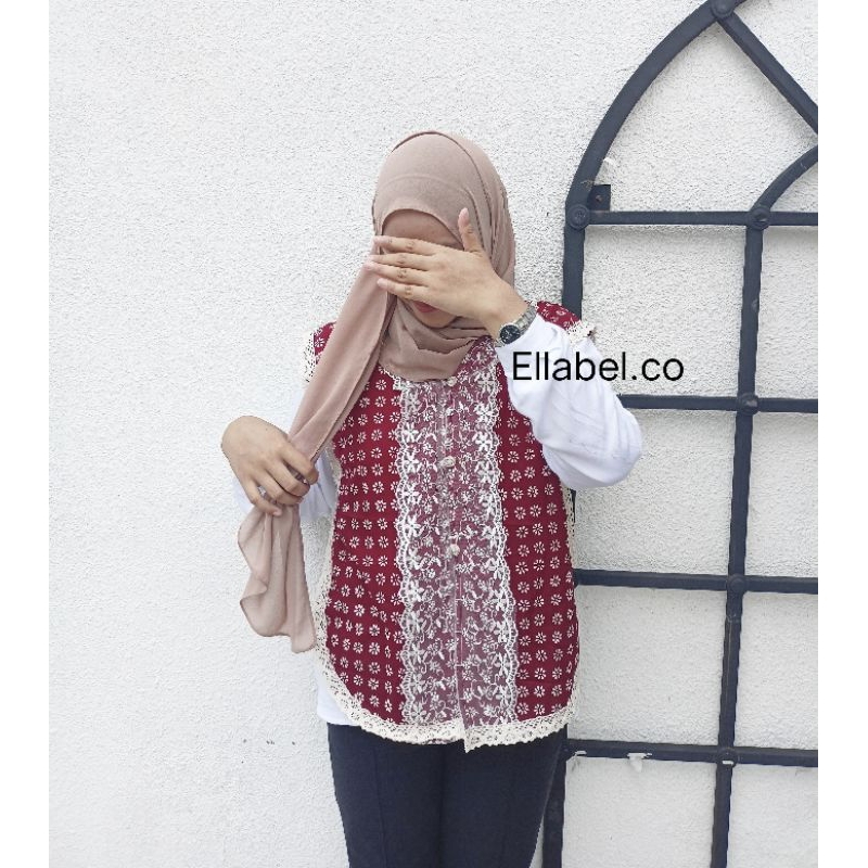 Jual VEST BATIK // VEST BATIK RENDA // VEST KOREAN LOOK / VEST BATIK ...