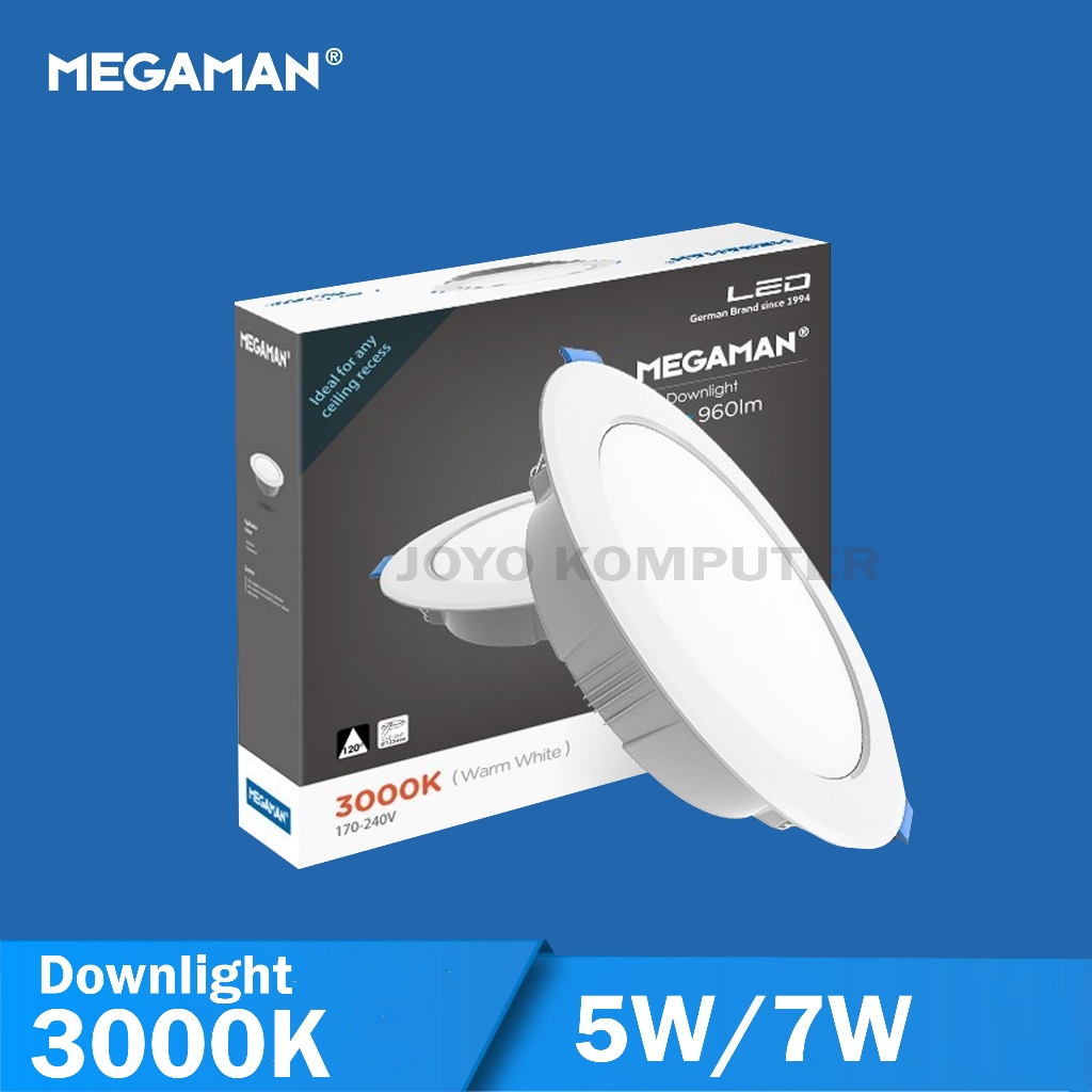 Jual MEGAMAN Lampu Downlight MQTL1119-Y 7W 3000K 170-240V | Shopee ...