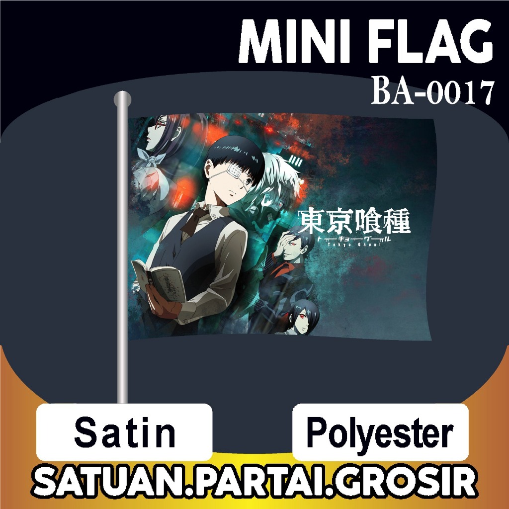Jual Bendera Anime Gintama / Mini Flag Custom / Bendera Kain Printing ...