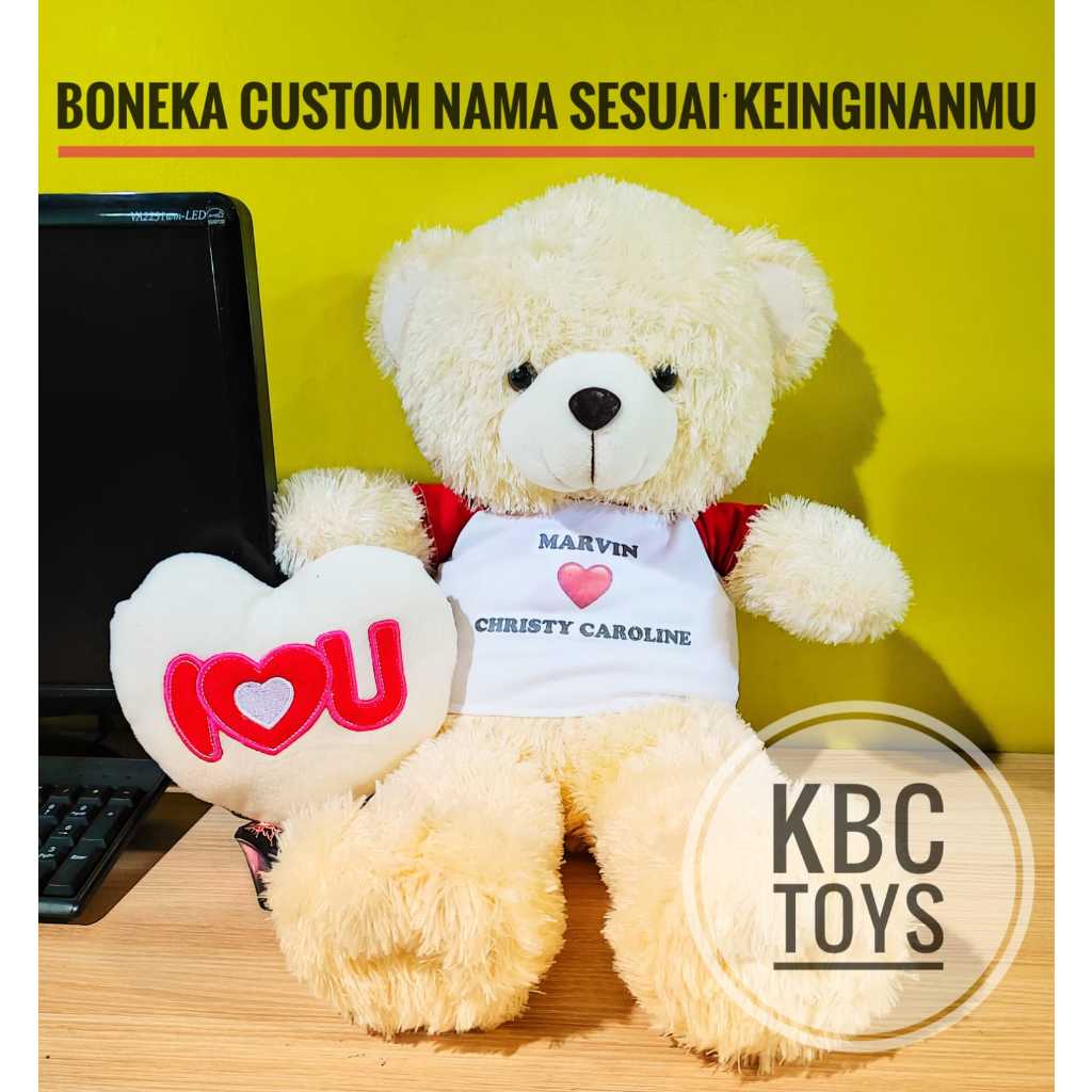Jual Boneka Custom Sablon Rasfur L Boleh tulis Nama Logo Ucapan Sesuai Pesanan Kualitas SNI ...