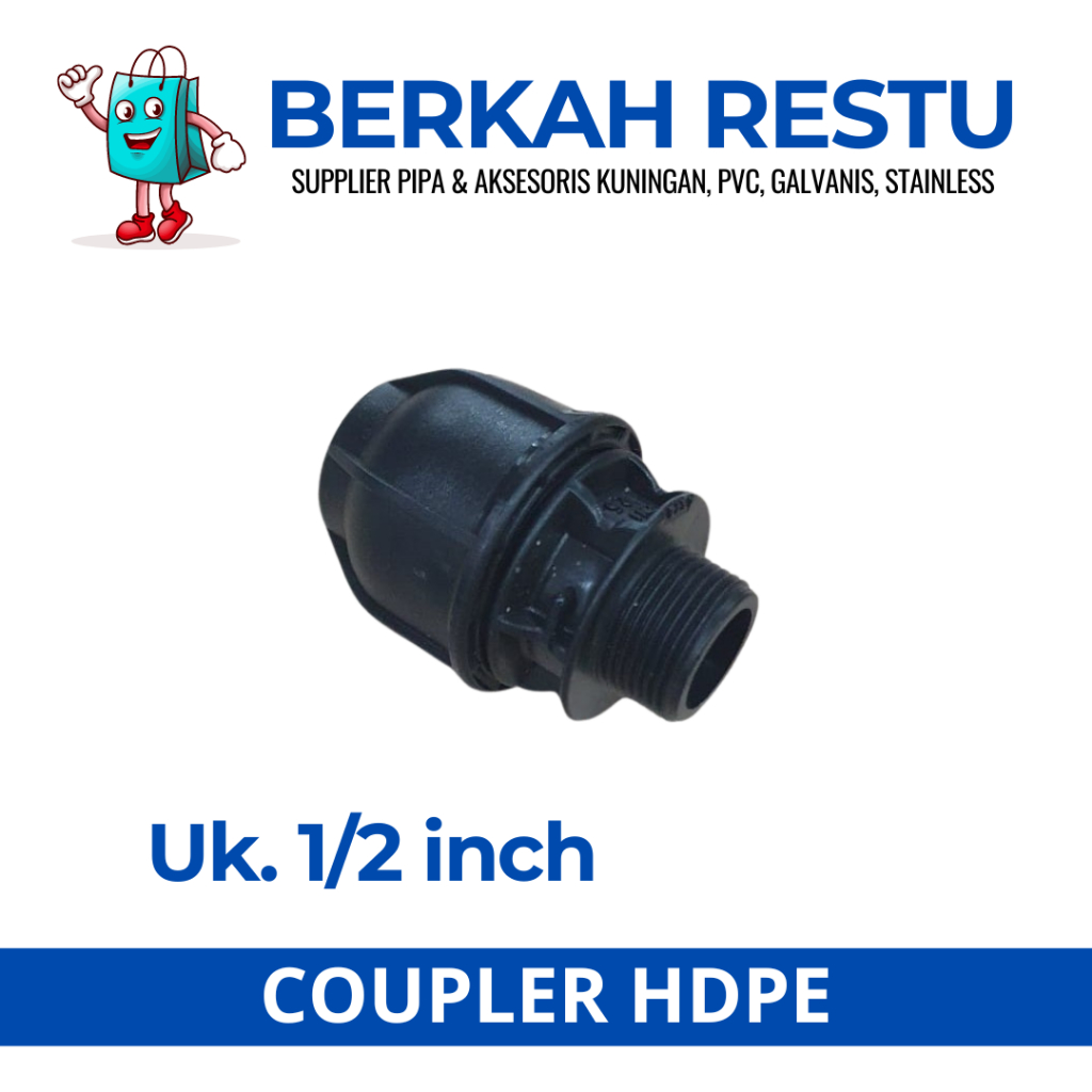 Jual Fitting Coupler HDPE Male Thread Adaptor 1/2" Inch | Shopee Indonesia