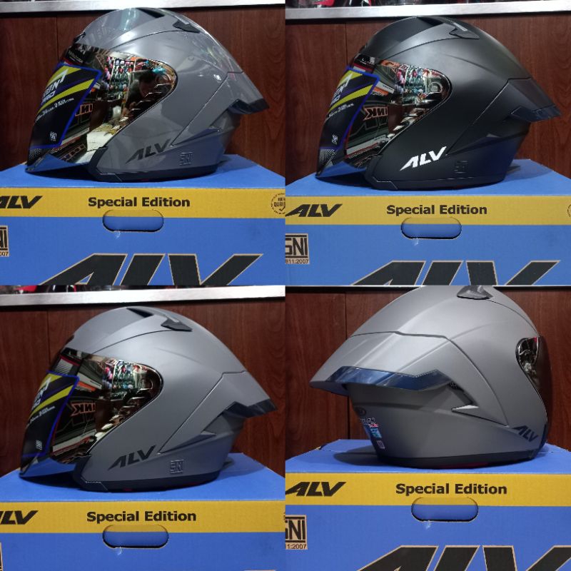 Jual HELM ALV ULTRON PRO SINGLE VISOR HALF FACE KACA SILVER | Shopee ...