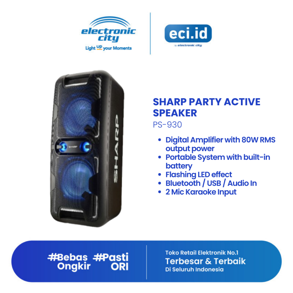 Jual Sharp Party Active Speaker - PS-930 | Shopee Indonesia
