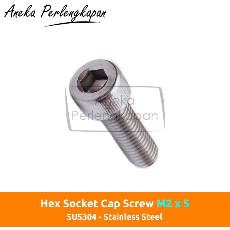 Jual Hex Socket Cap Screw Stainless Steel M2 x 5mm | Shopee Indonesia