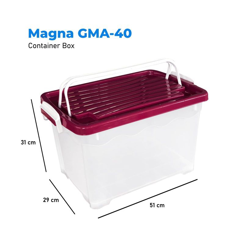Jual Container box serbaguna 40liter ada jinjingan dan ada roda Magna ...