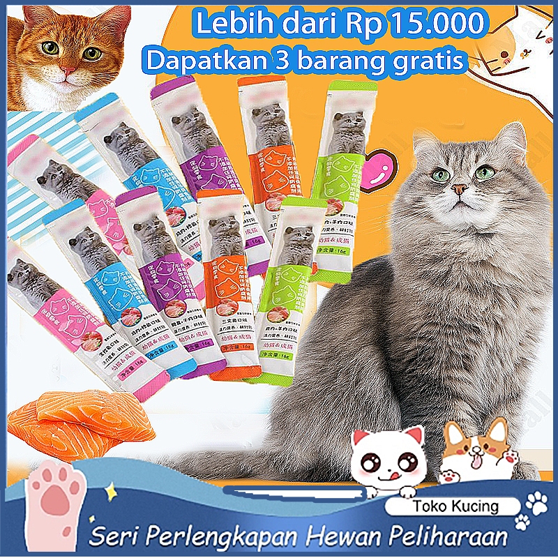 Jual Toko Kucing Cemilan Kucing snack kucing 16g penggemuk bergizi Cat ...