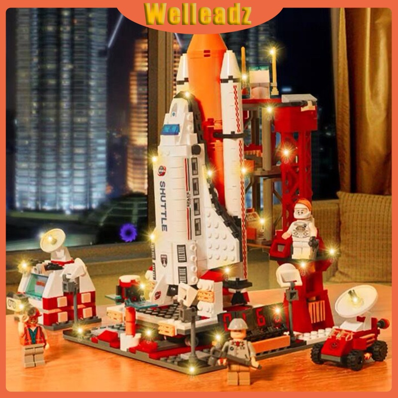 Jual Roket Pesawat Roket Model 3D Nano Balok Mini Roket Space Mainan ...