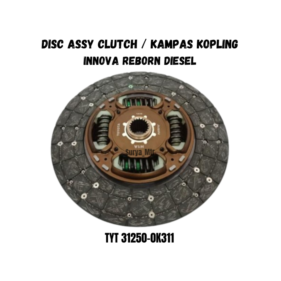 Jual DISC ASSY CLUTCH / KAMPAS KOPLING INNOVA REBORN DIESEL ASLI ...