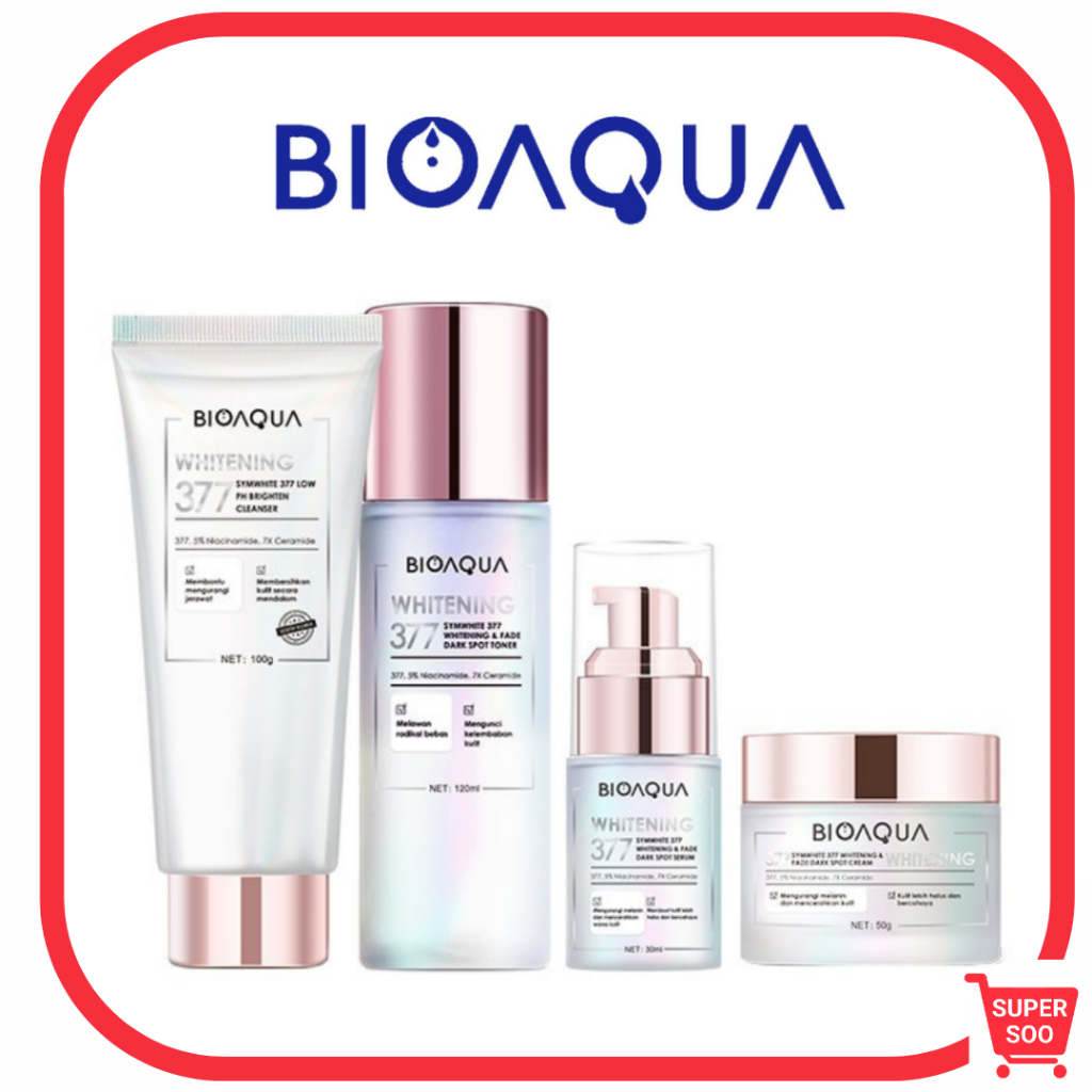 Jual BIOAQUA SymWhite 377 Whitening & Fade Dark Spot Paket Skincare Set With Flek Hitam Serum ...