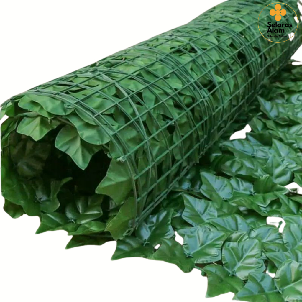 Jual PAGAR TANAMAN SINTETIS/ DAUN RAMBAT SINTETIS 100 CM X 300 CM ...