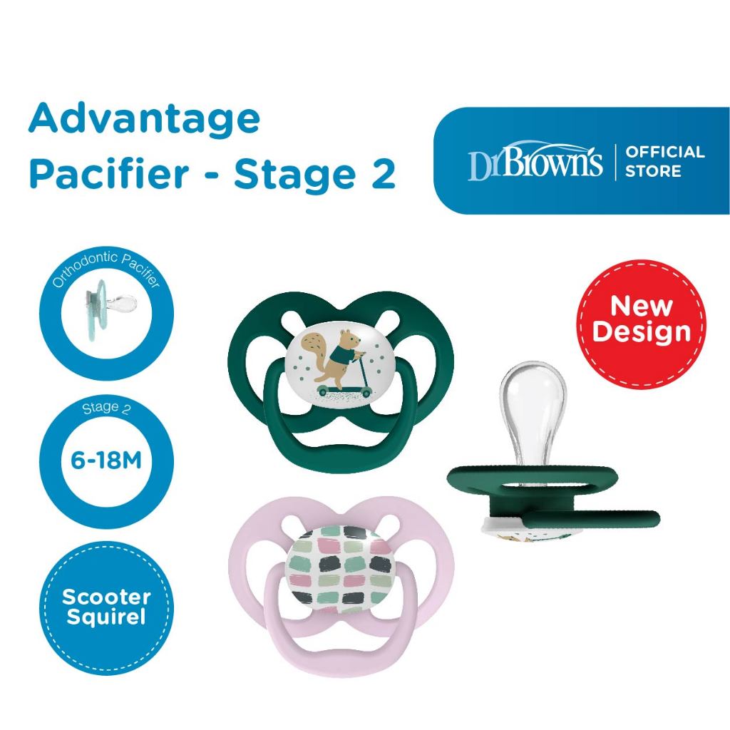 Jual Dr.Brown's Advantage Pacifier Assorted, 2-Pack / Pacifier / Empeng ...