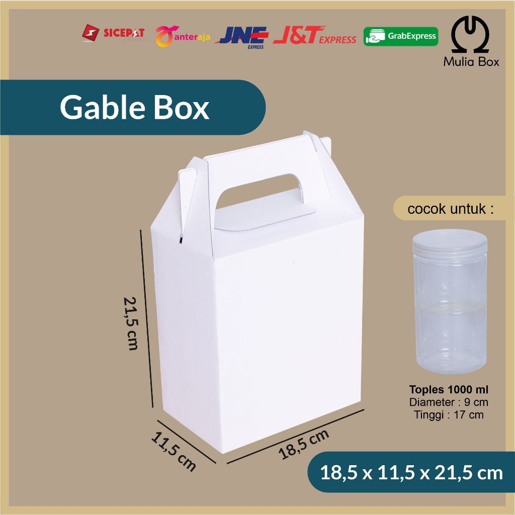 Jual Kardus Packing Jinjing / Gable Box 18,5 x 11 x 21,5 cm 2 Jar ...