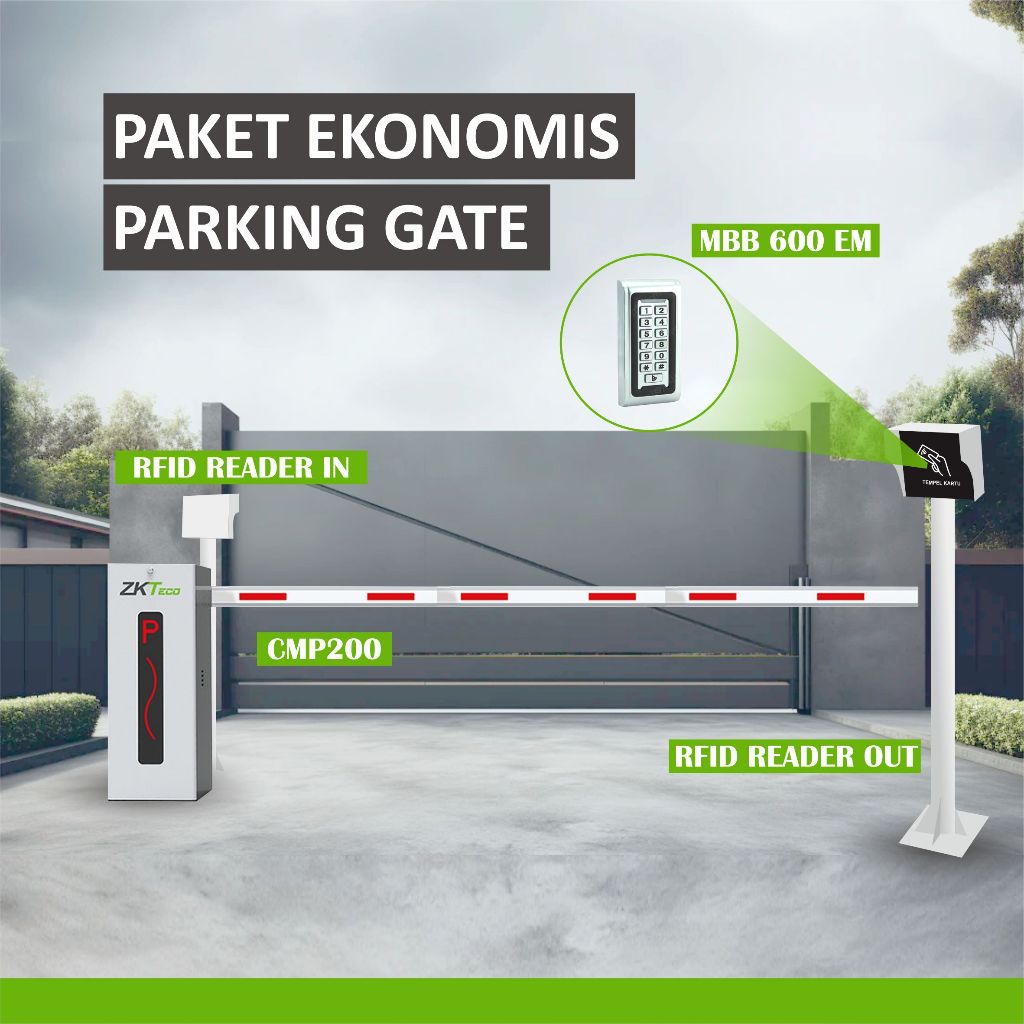 Jual Barrier Gate - Paket Ekonomis Palang Parkir Mbb Cmp 200 Zkteco 