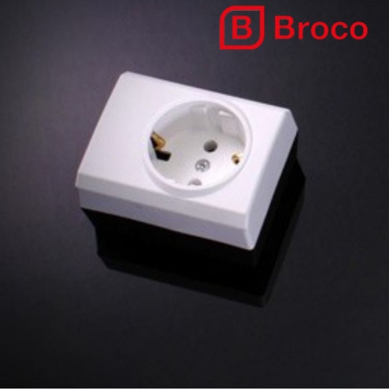 Jual BROCO STOP KONTAK / TERMINAL COLOKAN LISTRIK 1 LUBANG (NON CP ...