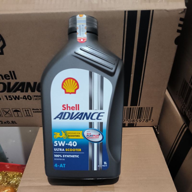 Jual OLI SHELL ADVANCE ULTRA SCOOTER 5W-40 1L API SN JASO MB OLI MATIC ...