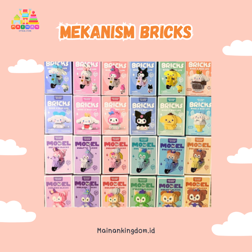 Jual MEKANSM BRICKS - Karakter Anak Lucu Cute Mainan Toys Bongkar ...