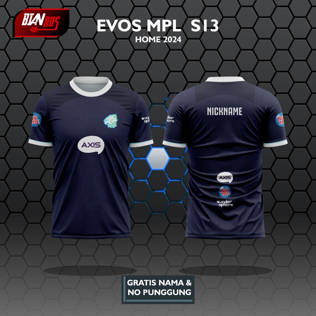 Jual JERSEY GAME EVOS MPL SEASON 13 HOME BIRU 2024 FULL PRINTING ...
