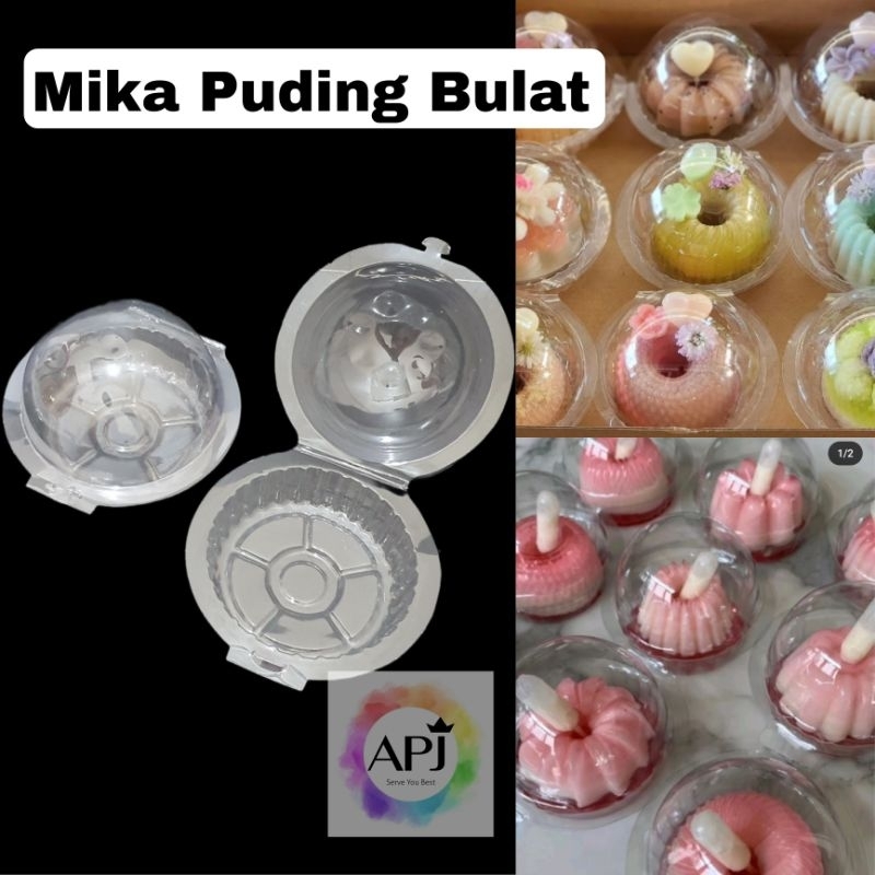 Jual Mika Pudding Bulat / Mika Bolu Setengah Bola / Mika Bulat Mini / Mika Puding & Bolu ...