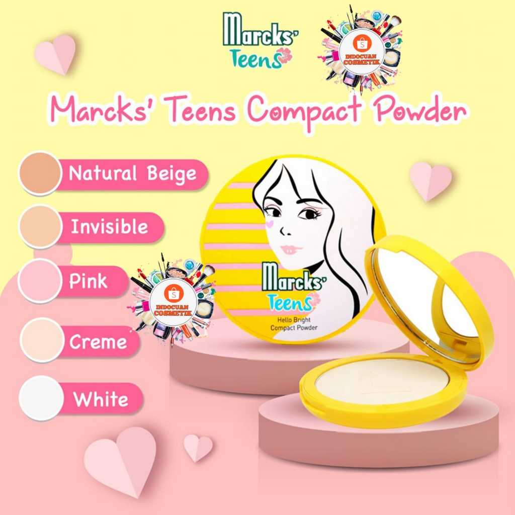 Jual (INDOCUAN) Marcks Teens Compact Powder 12g / Marcks Teens Hello ...