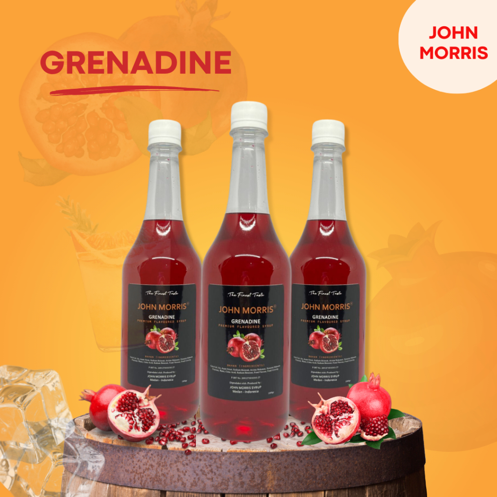 Jual JOHN MORRIS Premium Flavoured Syrup Grenadine 1000 ml / Sirup Rasa ...