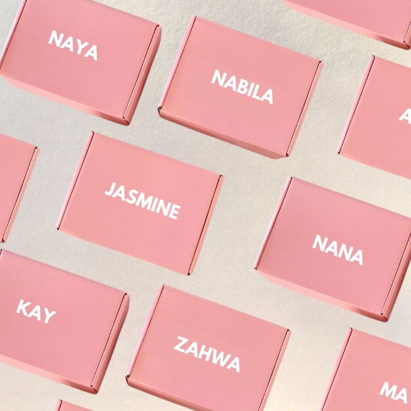 Jual [READY] CUSTOM NAMA BOX PINK | BOX PINK SOFT BOX | Shopee Indonesia
