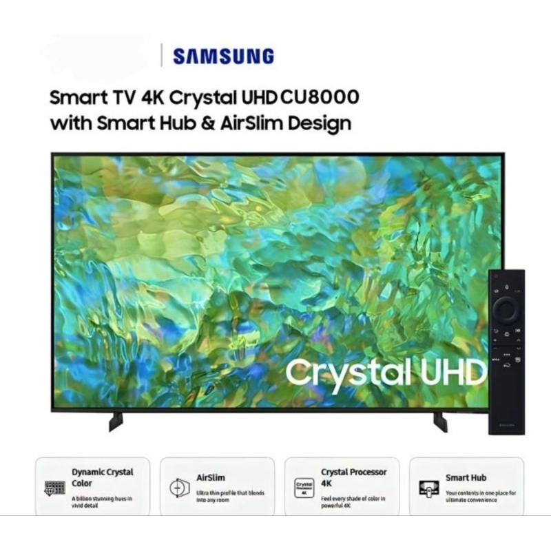 Jual Samsung LED Smart TV 43" Crystal 4K UHD Ultra HD 43DU8000 UA43DU8000 43DU Dolby | Shopee ...