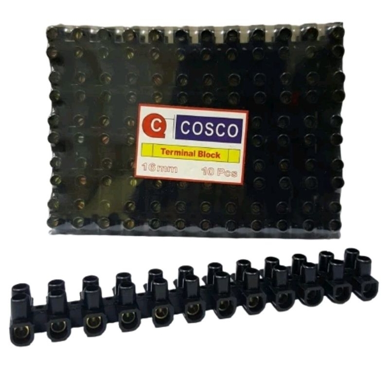 Jual Terminal Block Krustin Terminal Sambung Kabel 16mm COSCO Hitam ...