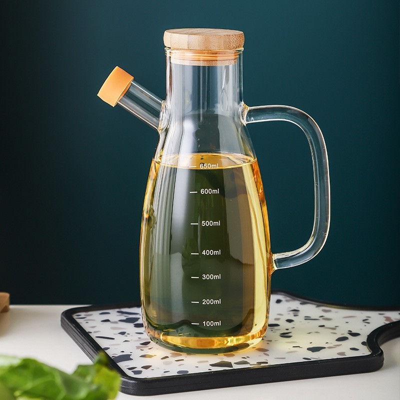 Jual Botol Minyak Goreng Kaca Takar Anti Panas Borosilicate Glass Oil ...