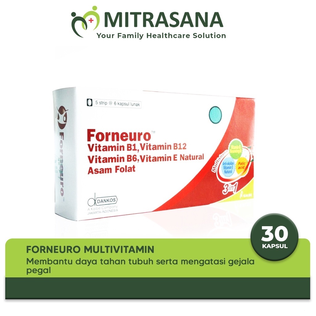 Jual Forneuro 30 Kapsul - Multivitamin dan Asam Folat Untuk Kesehatan ...
