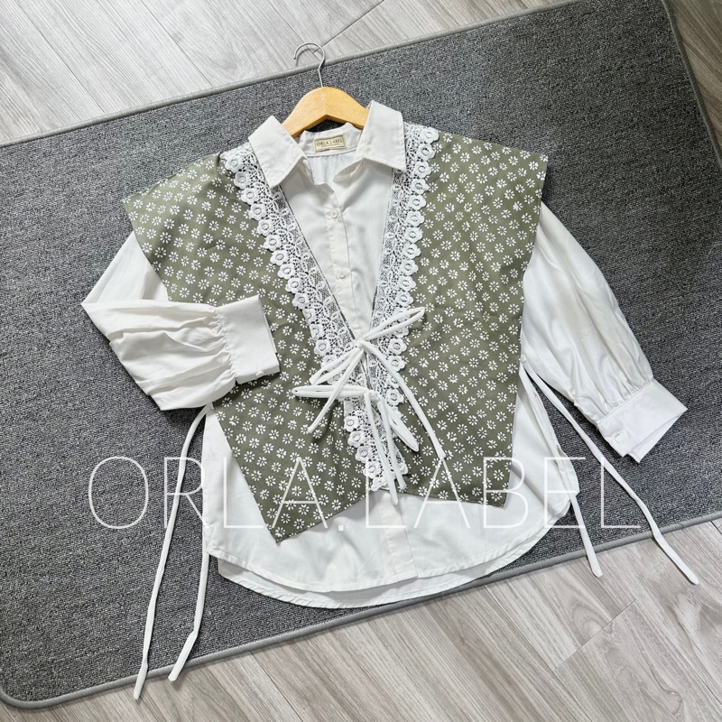 Jual (READYSTOCK) Tania vest / vest batik modern /baju kantor / vest ...