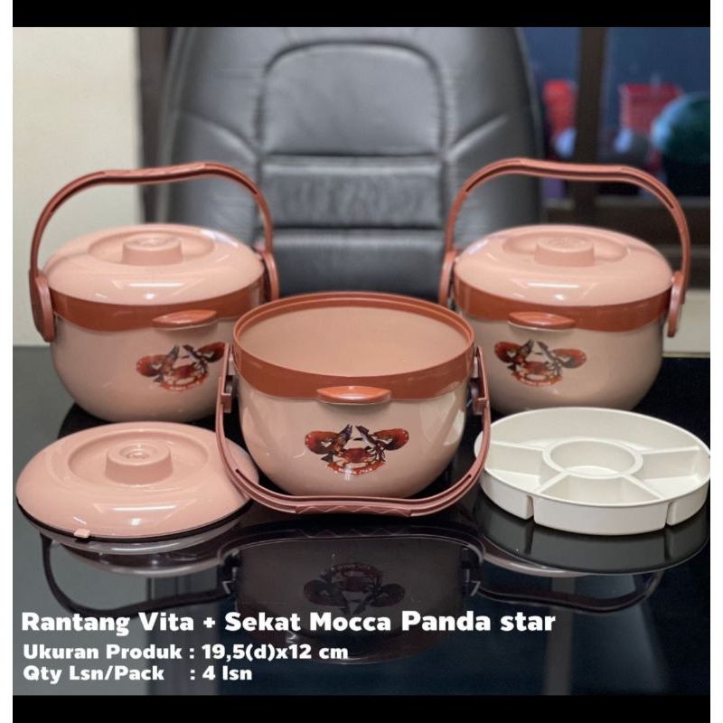 Jual Rantang Klasik Dengan Sekat / Rantang Klasik Warna Mocca | Shopee ...